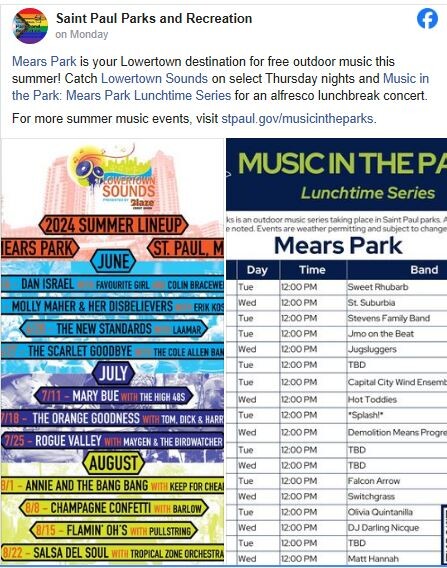 Free Summer Concert Series Returns To Mears Park In St. Paul ...